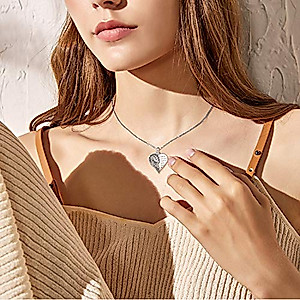 YFN Wings Urn Necklaces for Ashes Sterling Silver Guardian Angel Wings Urn Necklaces Heart Cremation Memory Jewelry for Women Men