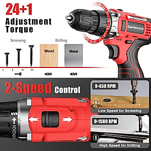 Home Tool Set with Power Drill, 85 Piece Electric Drill Kit with 12V Cordless Drill Driver, Household Tool Kit for All Purpose, Drill Sets Combo Kit with Tool Case for DIY Project and House Repair