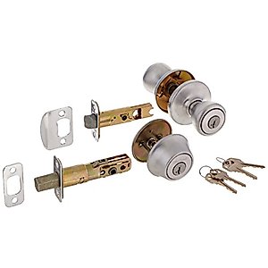 Kwikset 690T 26D SMT RCAL RCS 690 Tylo Keyed Entry Knob And Single Cylinder Deadbolt Combo Pack Featuring Smart Key, Satin Chrome