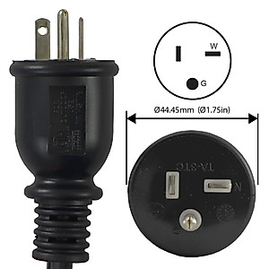 Conntek 20520-025 NEMA 5-20 Outdoor Extension Cord 20 Amps 125 Volts, 25 Feet