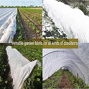 AISBAOB Garden Plant Covers Freeze Protection 8FTX24FT Fabric Plant Blanket Floating Row Cover for Cold Weather Reusable Plant Covers for Winter Frost Protection Sun Protection