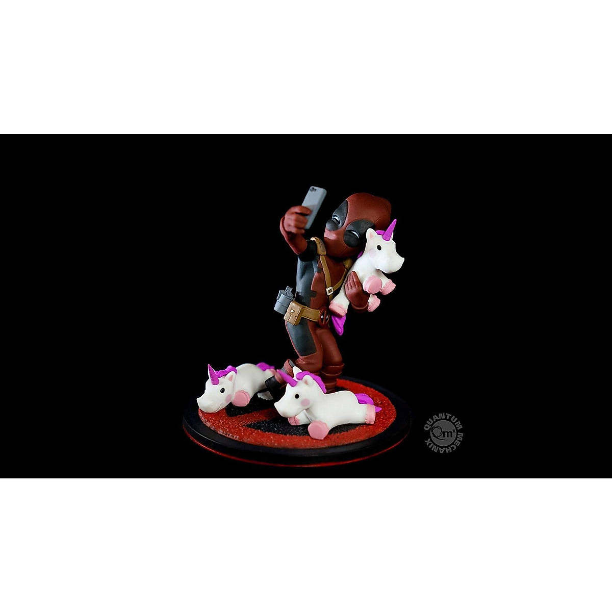 Quantum Mechanix Deadpool Unicorn Selfie Q-Fig Max Toons Figure, Multi-Colored