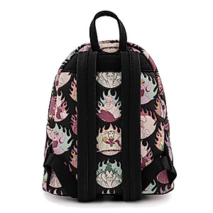Loungefly Disney Villains Pastel Flames All Over Print Womens Double Strap Shoulder Bag Purse