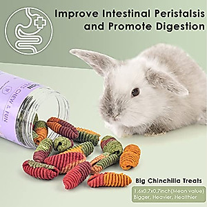 ERKOON Chinchilla Treats, Chew Toys for Teeth for Rabbit Guinea Pig Gerbil Rat Dwarf Hamster (Treats)