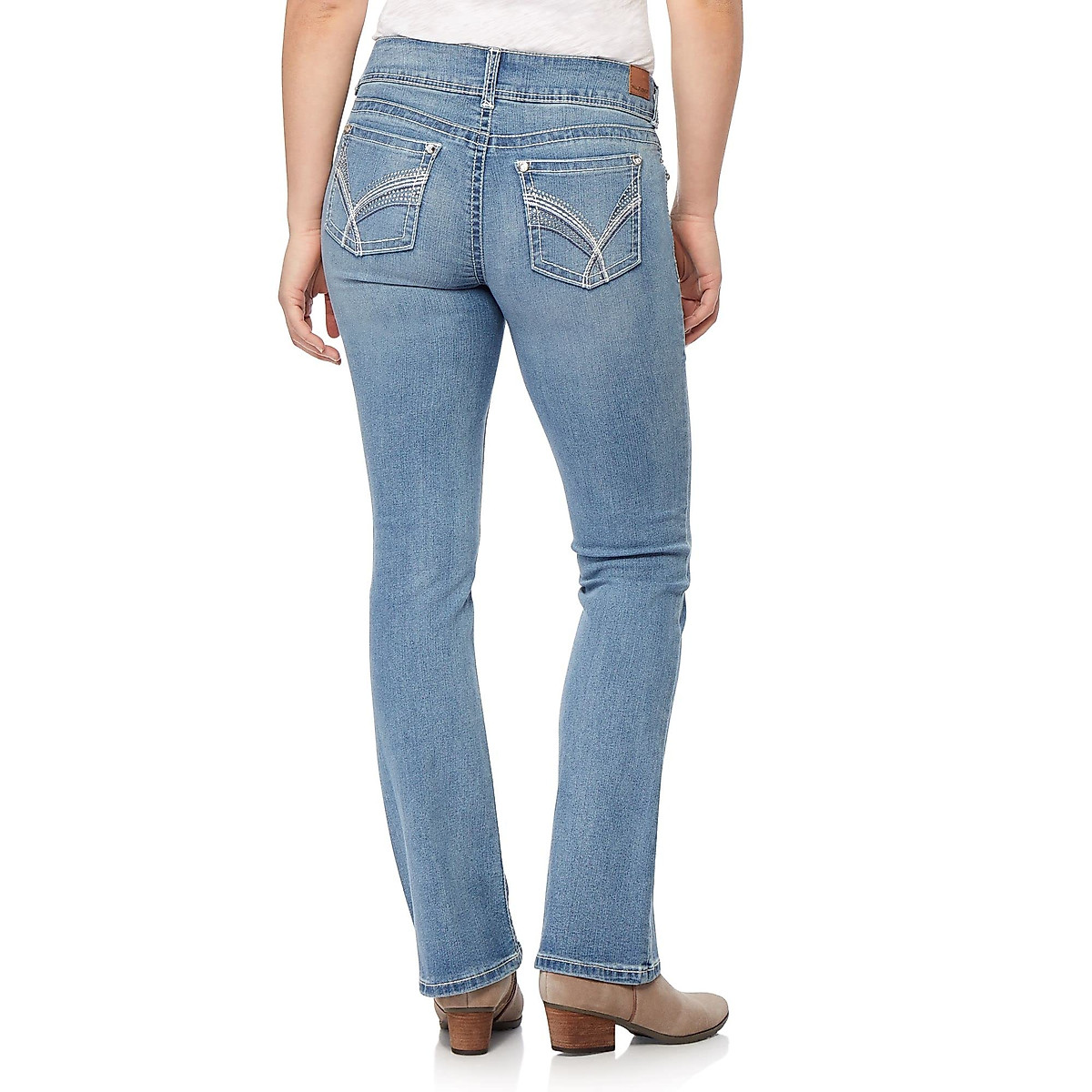 WallFlower Women's Luscious Curvy Bootcut Mid-Rise Bling Insta Stretch Juniors Jeans (Standard and Plus), Paola, 13