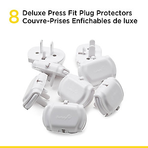 Safety 1st Deluxe Press Fit Outlet Plugs, 8 Count
