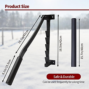 Ownsig Wall Mounted Firewood Splitter, Metal Kindling Splitter for Wood with Replaceable Extended Handle, Manual Portable Firewood Cutter for Indoor or Outdoor(Suitable for Dry Cedar and Pine)