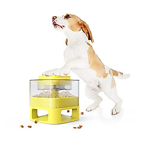 WAKAIP Fenice Dog Bowls Pet Supplies Catapult Puzzle Training Slow Food Dog Toy Catapult for Dogs Alternative to Slow Feeder (Color : Blue)