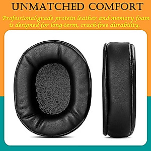 TaiZiChangQin SHP 2600 Upgrade Ear Pads Memory Foam Cushion Replacement Compatible with Philips SHP2600 SHP-2600 Headphone ( Protein Leather Earpads )