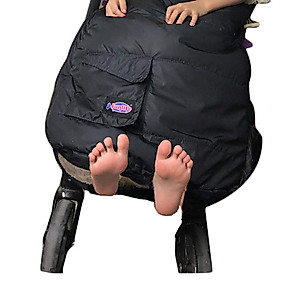 3 in 1 Australia Sheepskin Footmuff for All Stroller,Weather Resistant,Height and Temperature Adjustable Stroller Bunting Bag,High Performance Lambskin Bunting Bag for Travel Gear