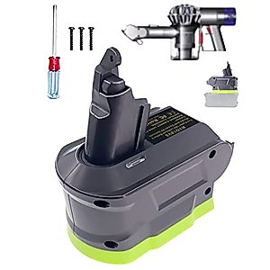 MAKBOS for Ryobi for Dyson V6 Battery Adapter,for Dyson V6 Series Vacuum Cleaner, Convert for Ryobi 18V Battery to Replace for Dyson V6 SV03 SV04 SV09 DC62 DC59 Animal Battery(only Adapter)