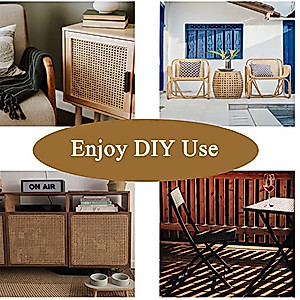 17”x6.5Ft Plastic Rattan Cane Webbing Roll, Woven Open Mesh Cane Sheet Roll for Caning Material DIY Project Supplies: Door, Cabinet, Chair (17"x79 in)