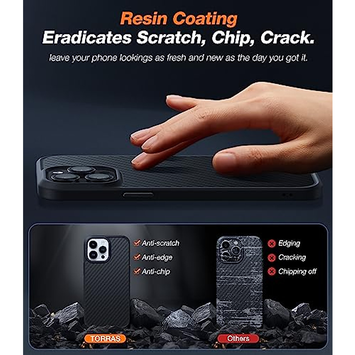 TORRAS 2023 Upgraded MegaMag Shield Designed for iPhone 14 Pro Max Case [Military Grade Drop Tested] [Compatible with MagSafe] for iPhone 14 Pro Max Phone Case [Aramid Fiber Made], Black