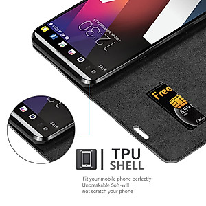 Cadorabo Book Case Compatible with LG V20 in Titanium Grey - with Magnetic Closure, Stand Function and Card Slot - Wallet Etui Cover Pouch PU Leather Flip