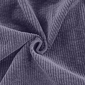 TCHH-DayUp Large Corduroy Tote Bag for Women Girl Casual Work Shoulder Handbags Cute Canvas Purse Grey