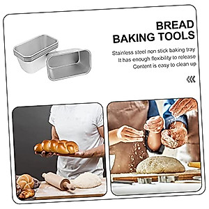 UPKOCH 6pcs Rectangular Toast Box French Toast Aluminum Baking Pans Mini Cake Bread Baking Tray Loaf Baking Homemade Bread Making Mould Baking Mold Non-stick Bakeware Cake Baking Box A01