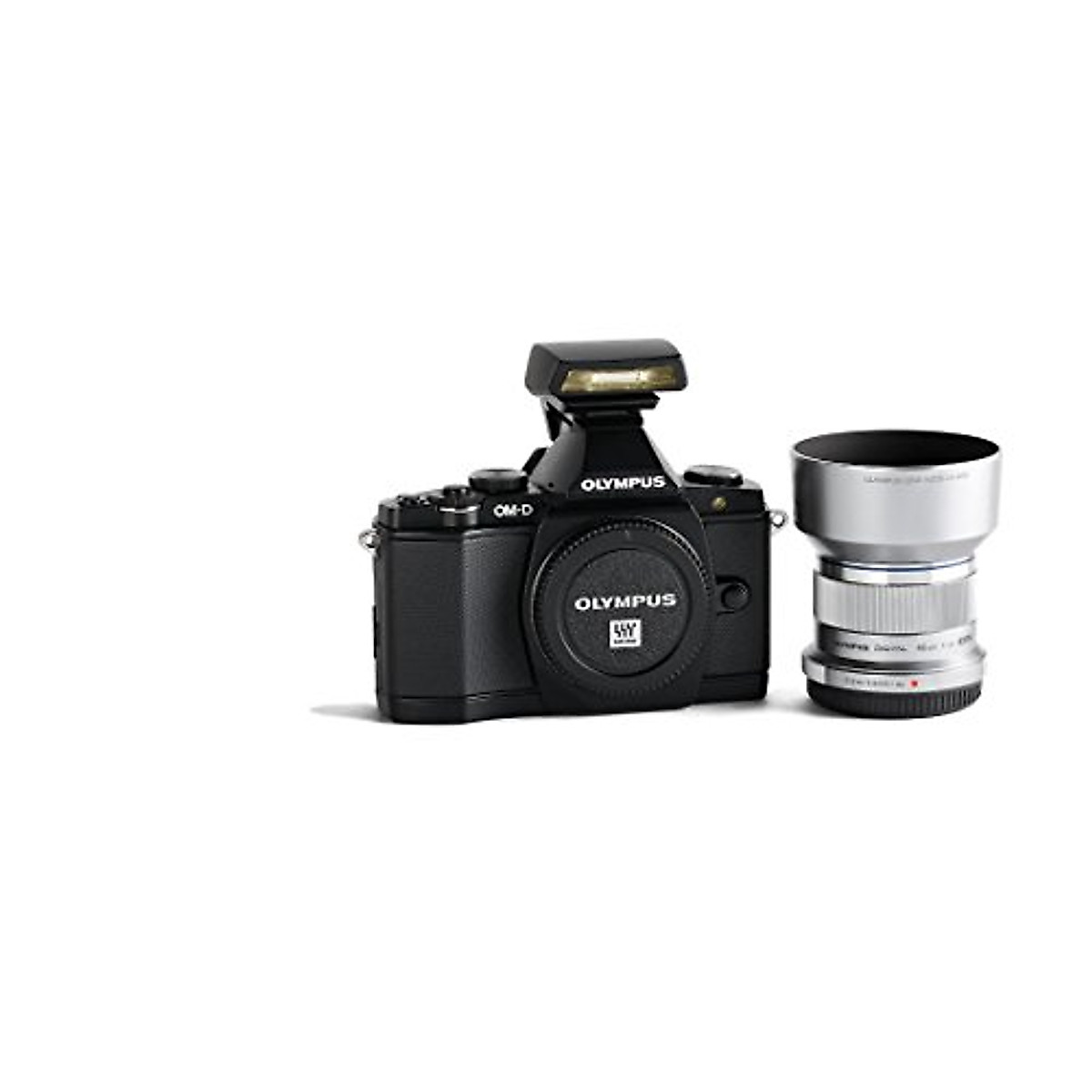 Olympus OM-D E-M5 Mirrorless Digital Camera with M. Zuiko 45mm f/1.8 Lens and FL-LM2 Flash Premium Edition Bundle (V204040BU020)