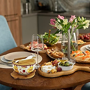 XWORLD Japanese Ceramic Ramen Noodle Bowls Set with Ceramic Spoon, Bamboo Chopsticks, Lid & Trivet, Serving Capacity of 33.8 OZ, Microwavable Oven Safety (3.3” x 6.6” D) (Lucky Cat)