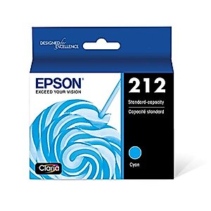 EPSON T212 Claria -Ink Standard Capacity Cyan -Cartridge (T212220-S) for Select Epson Expression and Workforce Printers