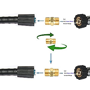 XZT 50FT 1/4-inch anti-kink High Pressure Washer Hose with Adapter,3000PSI Extension Hose for most brand pressure washer