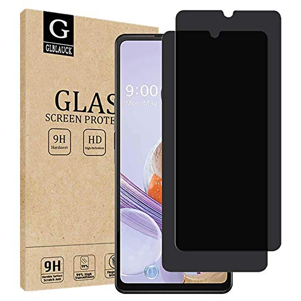 GLBLAUCK [2-Packs] Privacy Screen Protector for LG Stylo 6, Anti-Spy 9H Hardness Tempered Glass Screen Protectors for LG Stylo 6