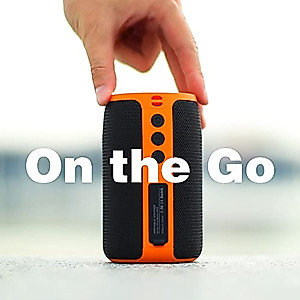 Bluetooth Speakers,MusiBaby Speakers Bluetooth Wireless,Portable,Waterproof,Loud Stereo,Booming Bass,Dual Pairing,Bluetooth 5.0,24H Playtime,Speaker for Home,Party,Outdoor,Gifts (Orange)