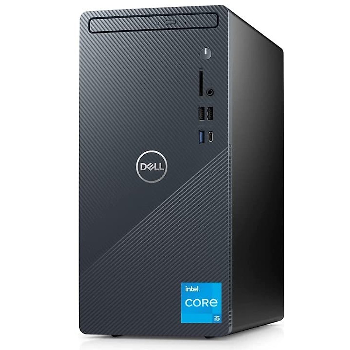 Dell Inspiron Desktop Computer, 12th Gen Intel Core i5-12400 Processor, 32GB DDR4 RAM, 2TBSSD, WiFi 6, DVD R+W, Display Port, HDMI, 8 USB Ports, USB-C, Windows 11 Home, Blue