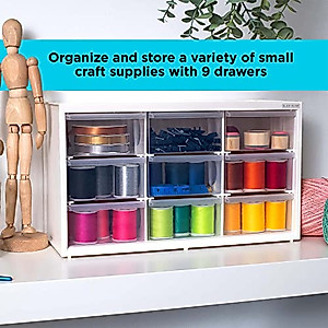 BLACK+DECKER Storage Organizer, 9 Drawer Modular Storage System, Easily Stackable (BDST40709FF)