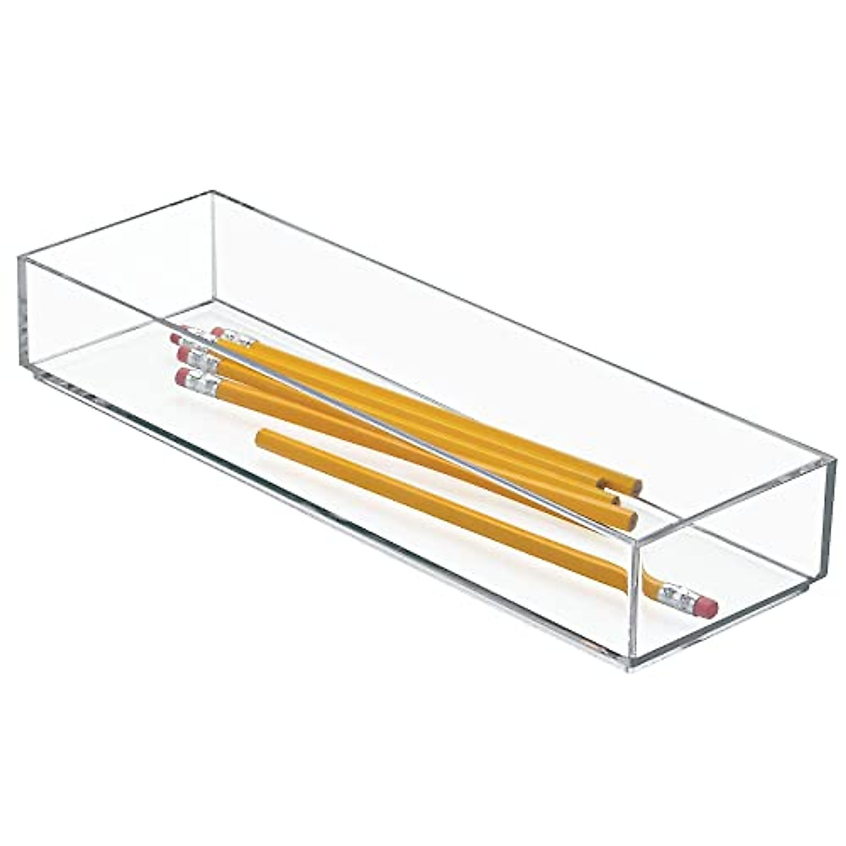 iDesign Clarity Organizer for Vanity and Bathroom Drawers, 4 x 12 x 2 Inches, Medium-Set of 2, 2 Count