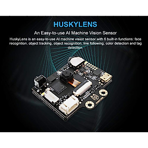 HUSKYLENS - an Easy-to-use AI Machine Vision Sensor/Smart Vision Robot Camera- Face Recognition Tracking for Raspberry Pi, Micro: bit (HUSKYLENS)