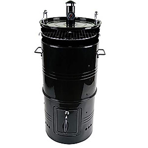 CMI Multi-Function Barbecue and Charcoal Smoker Grill,Heavy Duty Round BBQ Grill for Outdoor Cooking (16-Inch)