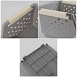 Joyeen 3-pack Stackable Organizer Basket Bins, Plastic Stacking Storage Basket