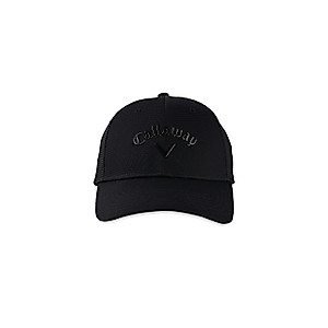 Callaway Unisex Adult Baseball Cap Hat, Black/Black
