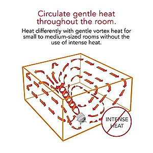 Vornado Glide Vortex Heater, Whole Room, 2 Heat Settings, Adjustable Tilt, Advanced Safety, Black