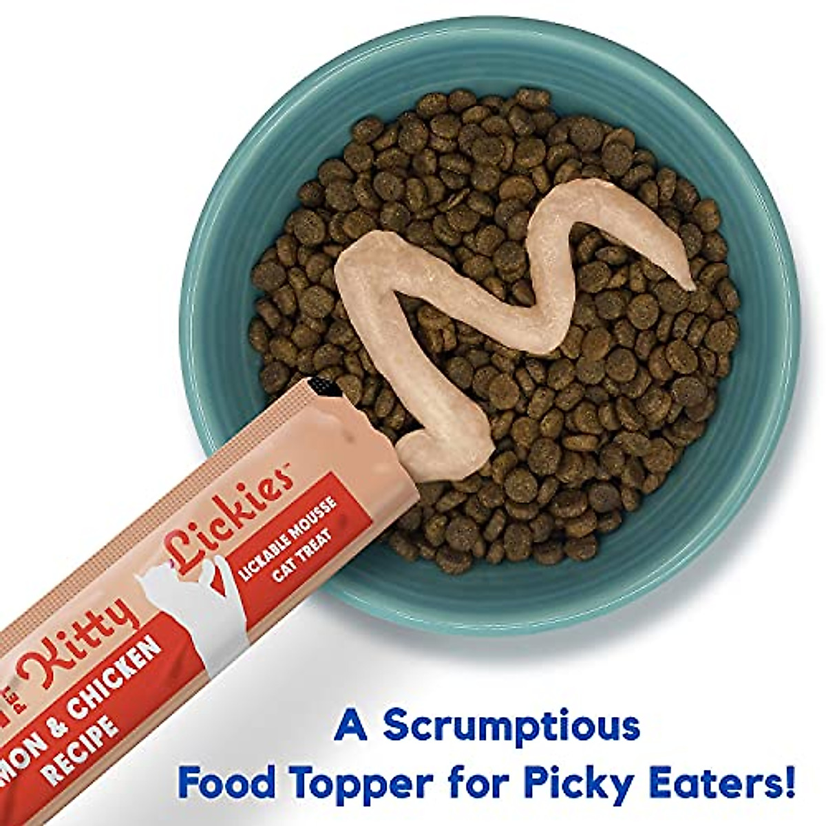 Lucy Pet Products Kitty Lickies Mousse Cat Treat Salmon & Chicken Recipe 2oz