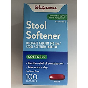 Walgreens Stool Softener Softgels, 100 ea