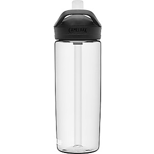 CamelBak eddy+ Water Bottle with Tritan Renew – Straw Top 20oz, Clear