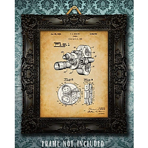 Film Movie Motion Picture Camera Patent - Classic Movie Theater Poster, Theater Room and Movie Director Room Decor, Gift for Photographers and Movie Makers, 11x14 Unframed Patent Print Poster