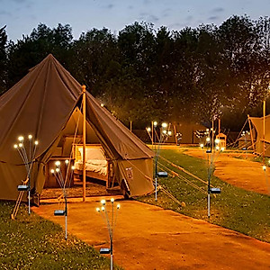 Solar Lights Outdoor Waterproof, 2 Pcs Solar Garden Lights Firefly Lights Solar Outdoor Solar Pathway Lights - Outdoor Solar Lights for Yard Christmas Garden Lights Solar Powered Waterproof