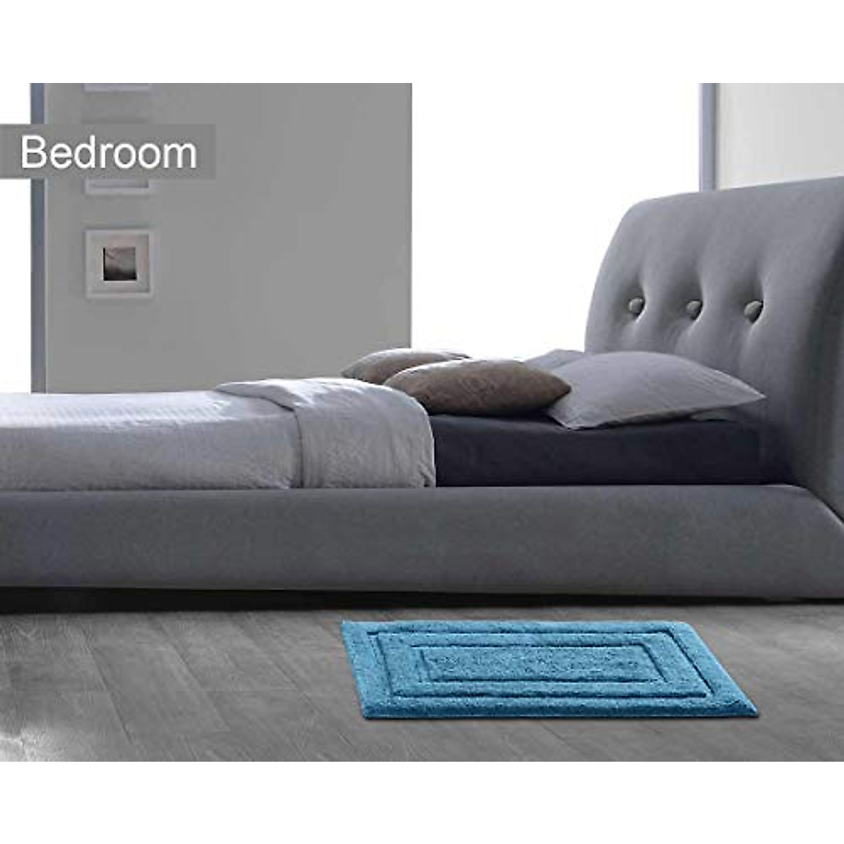 The Luxury Towel Company Cotton Bathroom Rugs Set, 2 pc (20"x30" and 17"x24") - Soft Plush 2800 GSM, Super Thick and Absorbent - Matches Our 804 GSM and 703 GSM Bathroom Towels Set (Mauve)