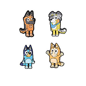 bluèy Croc Shoe Charms, bluèy dog Croc Charms Shoe Charms Fits For Clog Sandals Decoration With Wristband Bracelet, Shoe Decoration Charms (3)