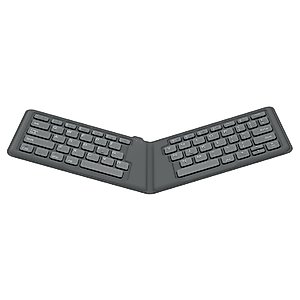 MoKo Foldable Bluetooth Keyboard, Ultra-Slim Portable Wireless Keyboard Rechargable Fit iPad iPhone, Folding Bluetooth Keyboard Compatible with iOS Android Windows Tablet Smartphone Laptop, Gray