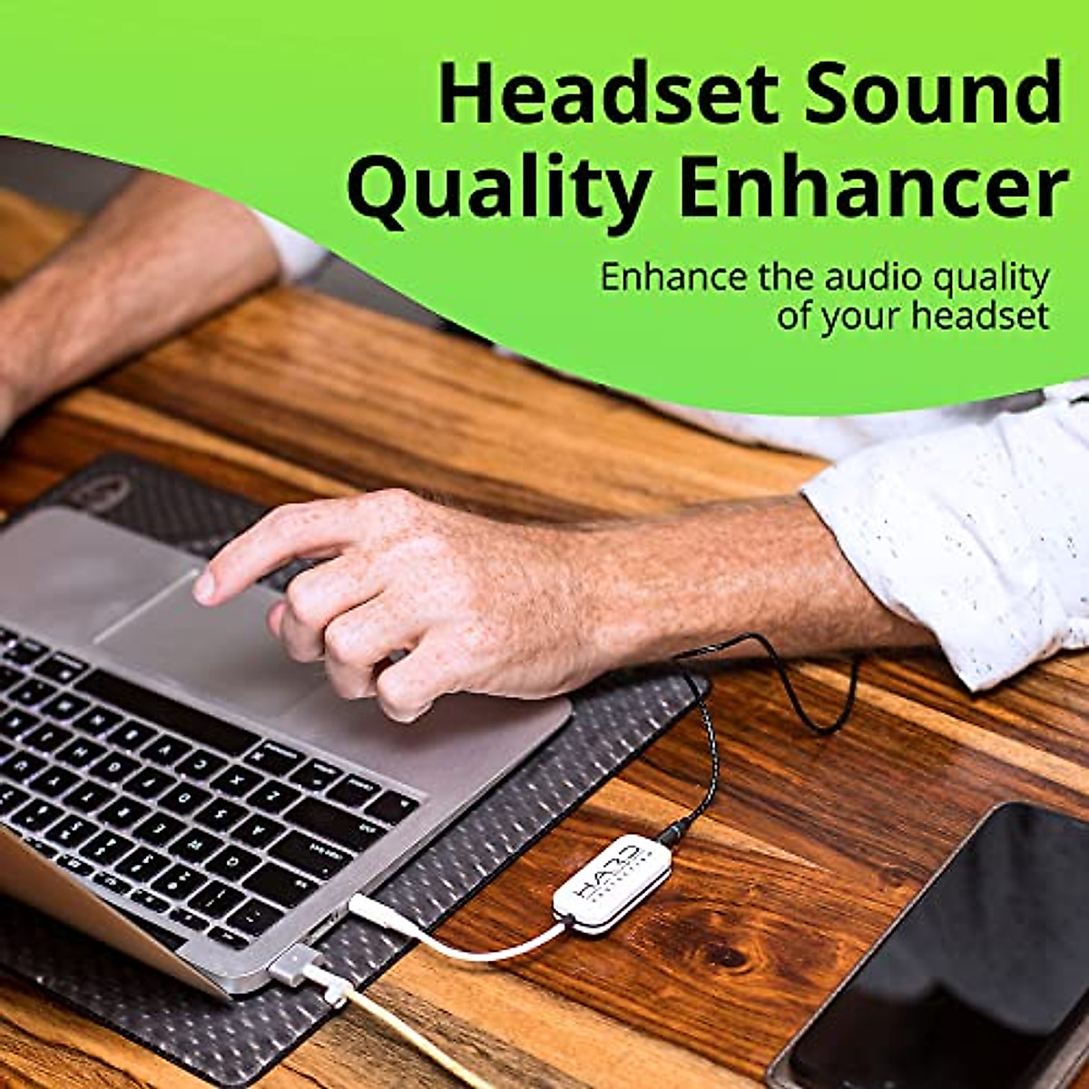 Shield Your Body Headset Audio Quality Enhancer, Air Tube Alternative, Wire Headphone Audio Filter, Headphone Jack Adapter Compatible with 5G Devices, Includes USB C to 3.5mm Audio Adapter