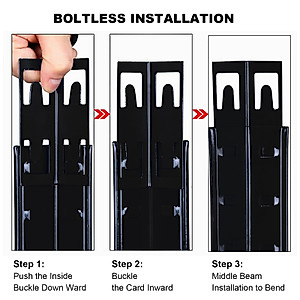 Vandise Garage Shelving 5-Tier Storage Shelf Rack Adjustable Heavy Duty Shelving Metal Shelves for Storage Shelving Garage Shelves, 386LBS Load Capacity per Shelf, 67” x 30” x 12”, Blacks