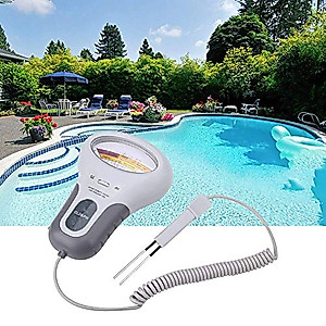 Hakeeta PH Tester, pH Meters, for Swimming Pool, Water Quality Analyzer, with Probe, Easy to Set Up, Quick Testing, Adjust pH of The Pool, for Pools, Aquariums