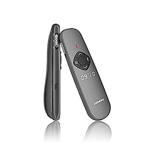 ASiNG Advanced Digital Laser Presentation Remote - Red Laser Presentation Pointers with Function of Spotlighting, Highlighting, Magnifying, Air Mouse and PPT Clicker, 8GB Storage Memory