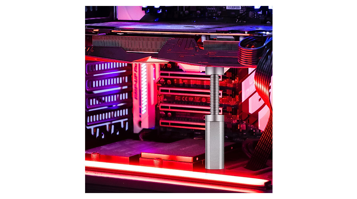Adjustable GPU Bracket for Graphics Card Support - Silver