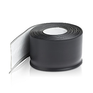ProFlex Black Vinyl Wall Base - 4 inch X 20 ft, Peel & Stick Adhesive, Easy Install Floor Trim