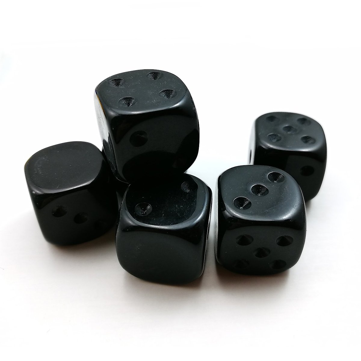 Blank Unpainted 16MM D6 Game Dice with Blank 6th Side, 4 Assorted Color Set of 24pcs, Raw Blank Cube