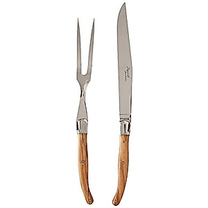 Jean Dubost Olive Wood Carving Set